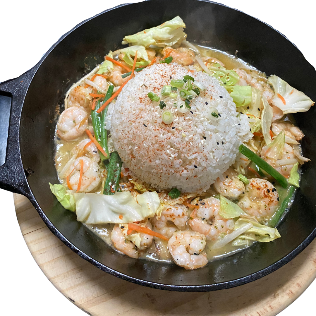Korean Shrimp Bulgogi Sizzling Skillet | Eurasia by Chef Michel